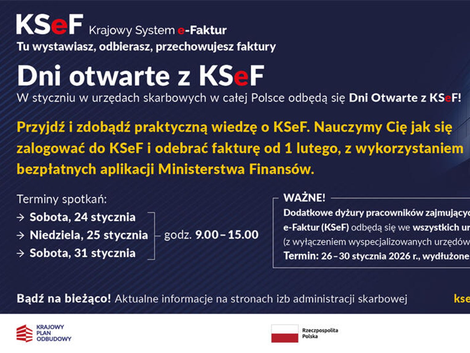 Urzędy skarbowe czynne w weekend. Przyjdź i zapytaj o KSeF